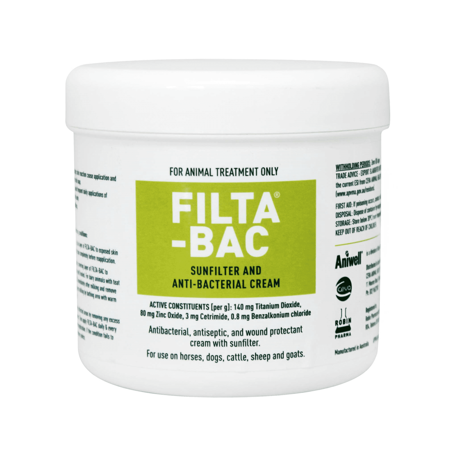 FILTA BAC Sunscreen & Antibacterial Cream | Southwest Stockfeeds